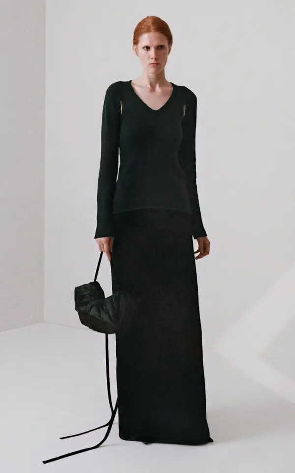 COLLEEN ALLEN Silk Bustle Bag - Black