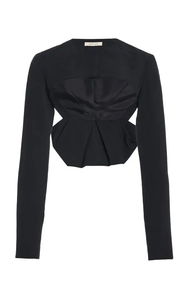 COLLEEN ALLEN Regency Bustle Clinch Waist Wool Suiting Jacket