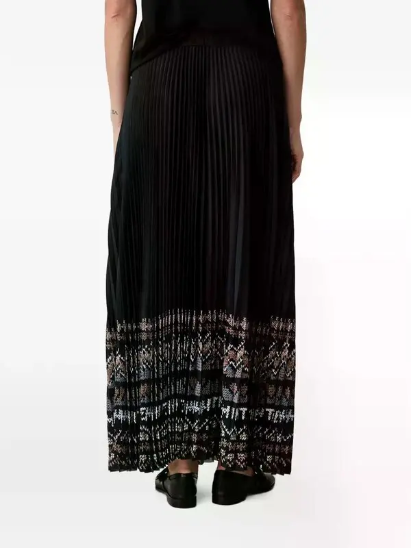 Munthe Taulla Pleated Pattern-print Skirt
