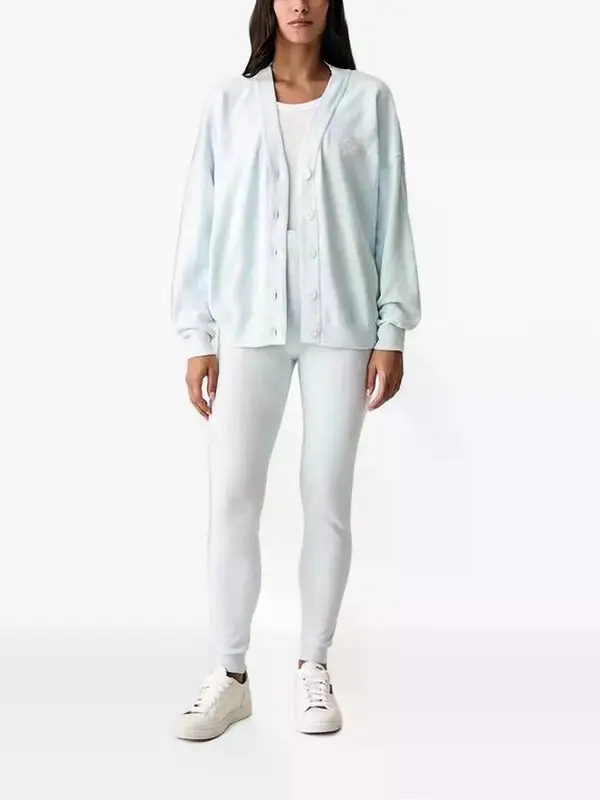 Guess Aria Logo-embroidered V-neck Cardigan