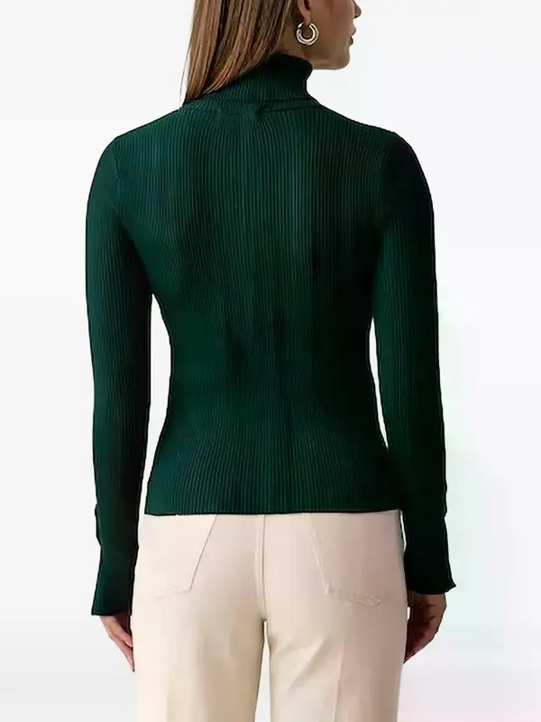 Guess Ribbed-knit Button-cuff Sweater - Brown