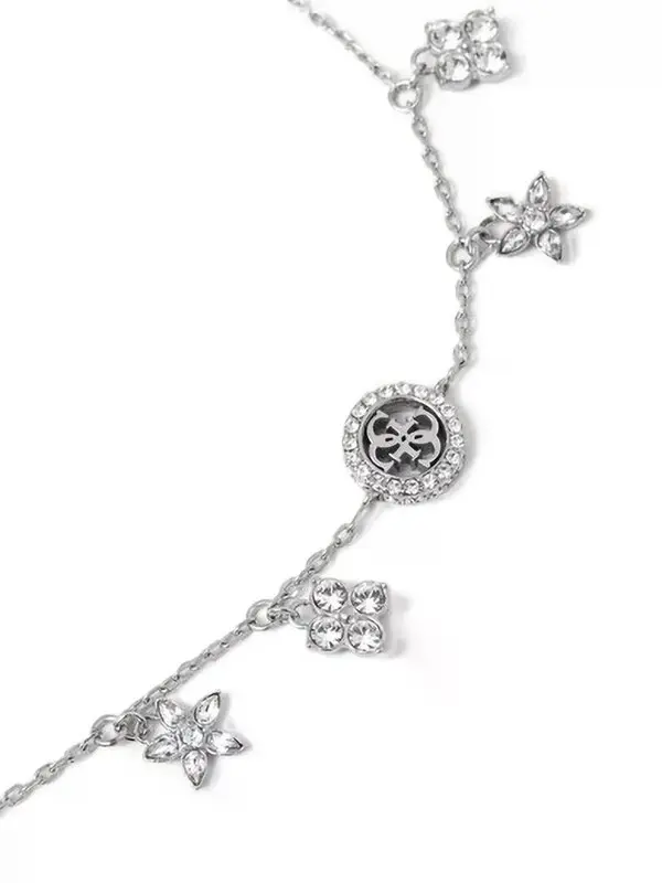 Guess Secret Garden Crystal-embellished Logo-plaque Bracelet
