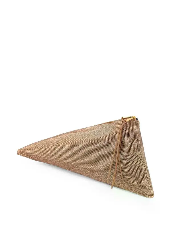 Patrizia Pepe Crystal-embellished Triangular Clutch Bag