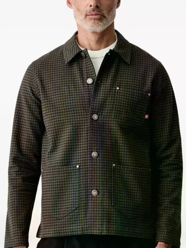 MOS MOSH Mapham Houndstooth-pattern Shirt Jacket