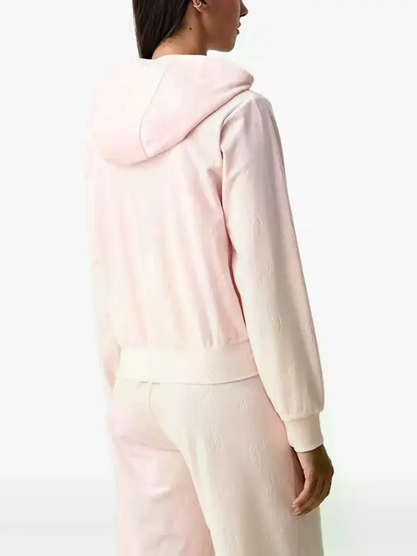 Guess Loren Logo-embossed Zip-up Hoodie