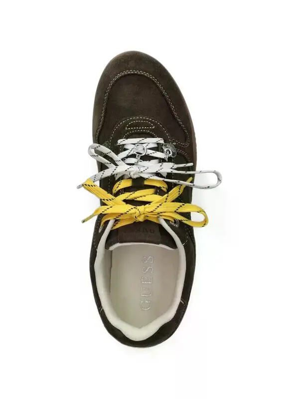 Guess Besar Suede Contrast-stitched Sneakers