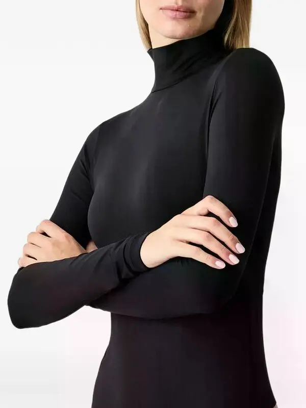 Guess Lotus High-neck Logo-print Bodysuit