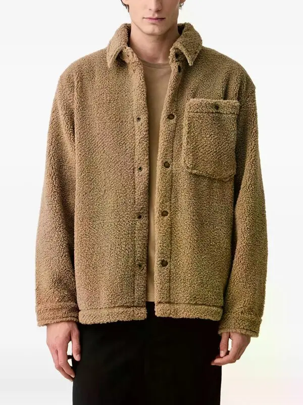 NAPAPIJRI Fleece-texture Logo-patch Jacket