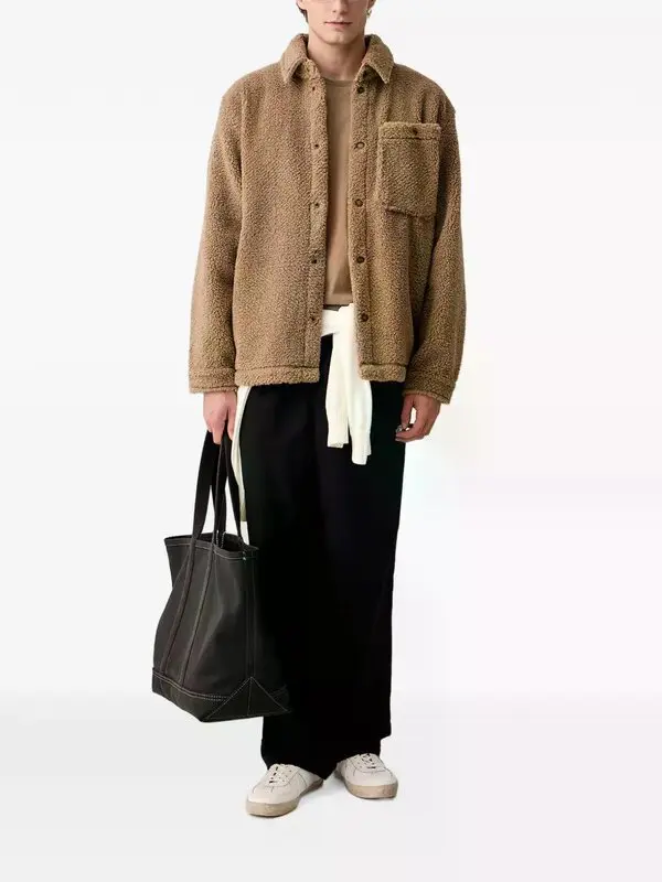 NAPAPIJRI Fleece-texture Logo-patch Jacket
