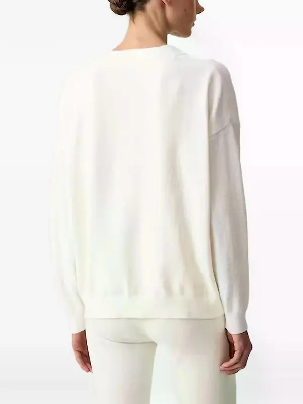 Guess Aria Logo-embroidered V-neck Cardigan