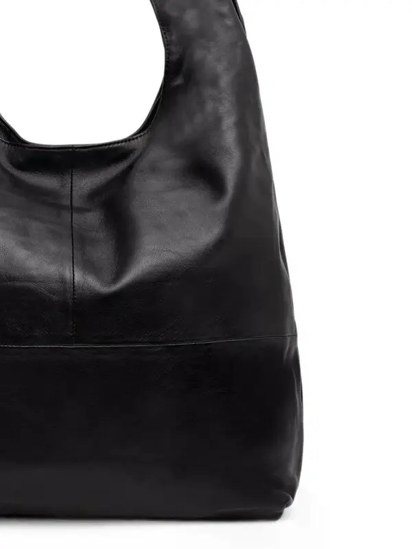Patrizia Pepe Minimal Logo-print Leather Tote Bag