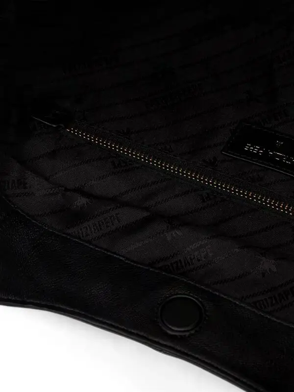 Patrizia Pepe Minimal Logo-print Leather Tote Bag