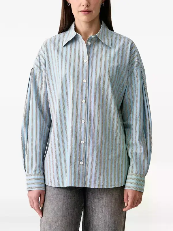 Marc O'polo Striped Pleated-sleeve Shirt