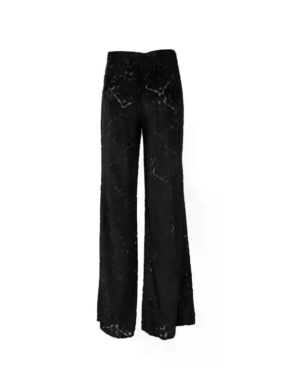 FORTE_FORTE Velvet-texture Flared Trousers