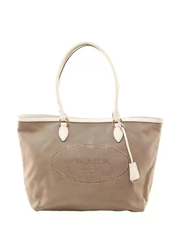 Prada 2013-2026 Canvas Canapa Logo Tote Bag