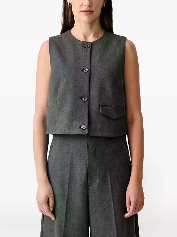 Marc O'polo Button-up Cropped Waistcoat