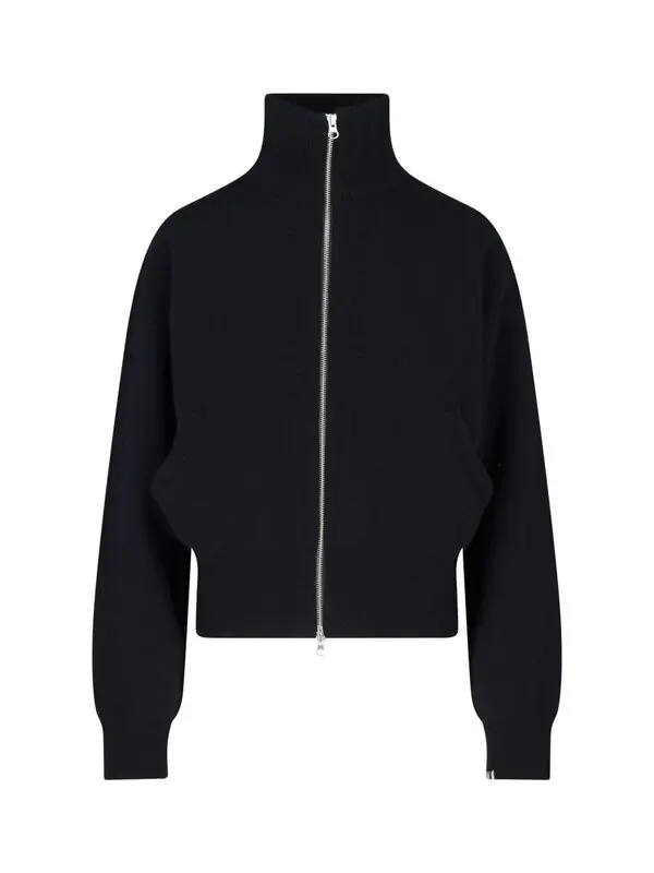 Extreme Cashmere Zip-front Turtleneck Sweater - Black