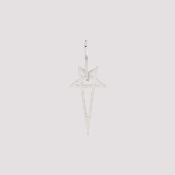 Rick Owens Pentagram Mini Brass Earrings - Metallic