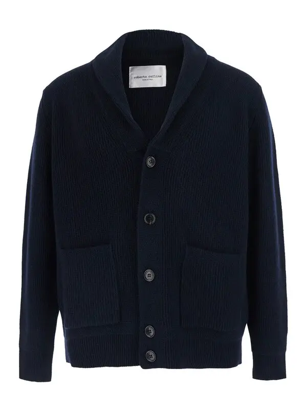 ROBERTO COLLINA Virgin Wool Lapel Jacket With Notched Revers And Button Closure