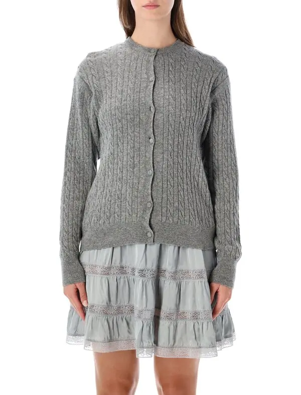 Gimaguas Cable-knit Button-front Cardigan - Grigio