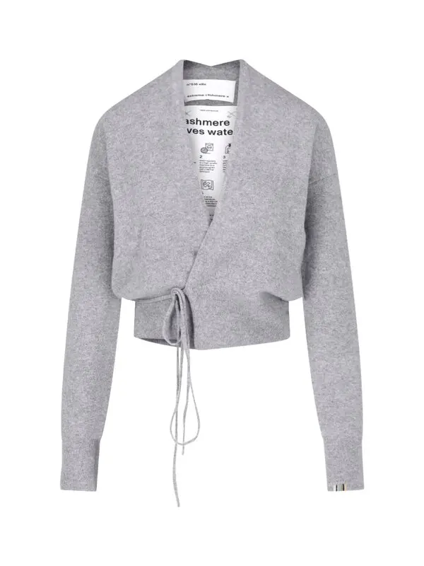 Extreme Cashmere Wrap Cardigan Sweater - Grey