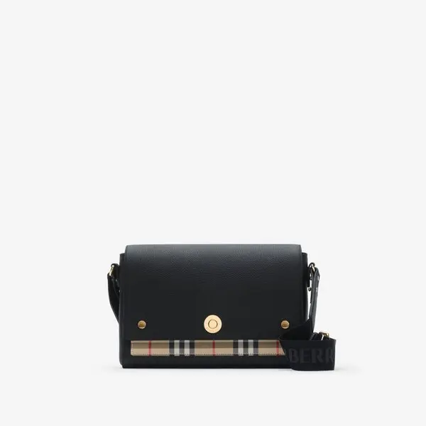 Burberry Mini Leather Shoulder Bag - Black