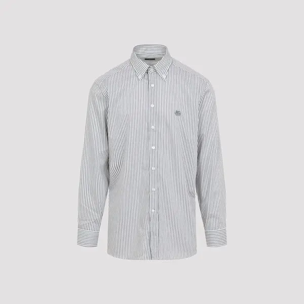 Etro Rome Logo Button-down Shirt In 100% Cotton