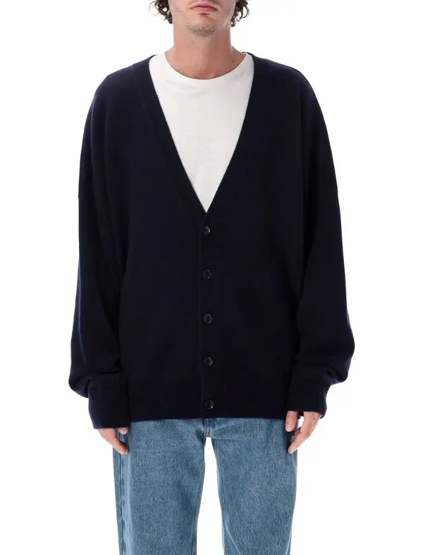 Extreme Cashmere Cashmere V-neck Button Cardigan - Blu