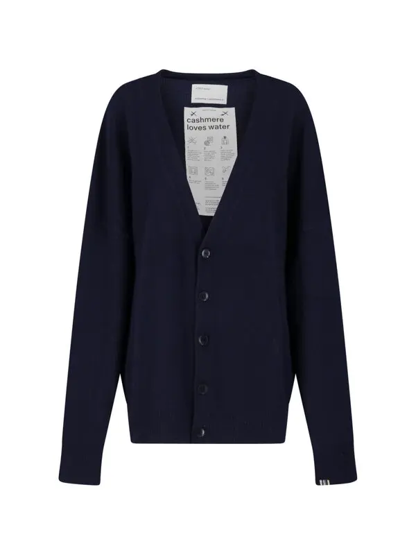 Extreme Cashmere Cashmere V-neck Button Cardigan - Blue
