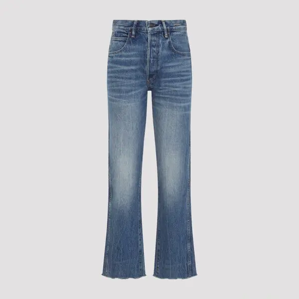 TOM FORD Stonewashed Denim Melanie Straight Pants - Blue