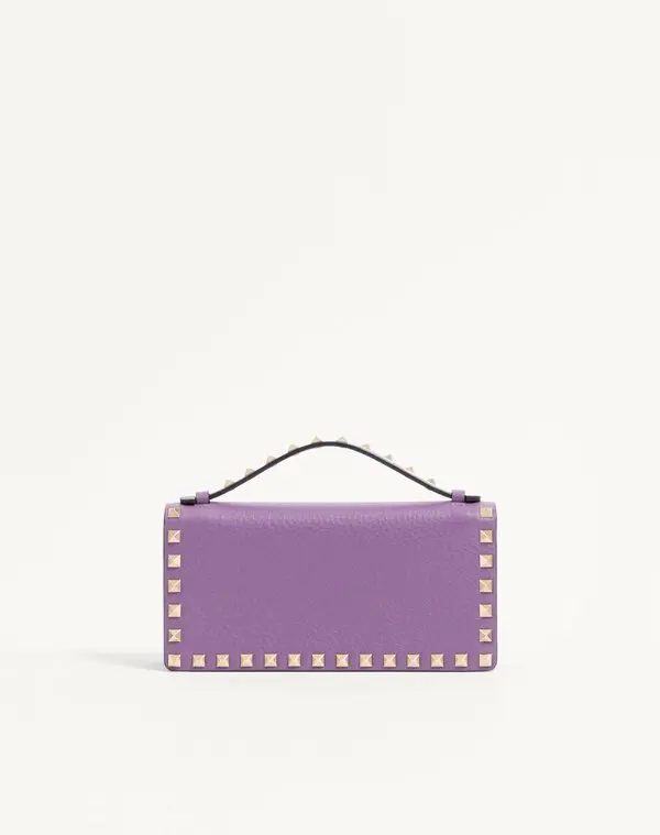 Valentino Garavani Rockstud Mini Wallet Strap - Viola