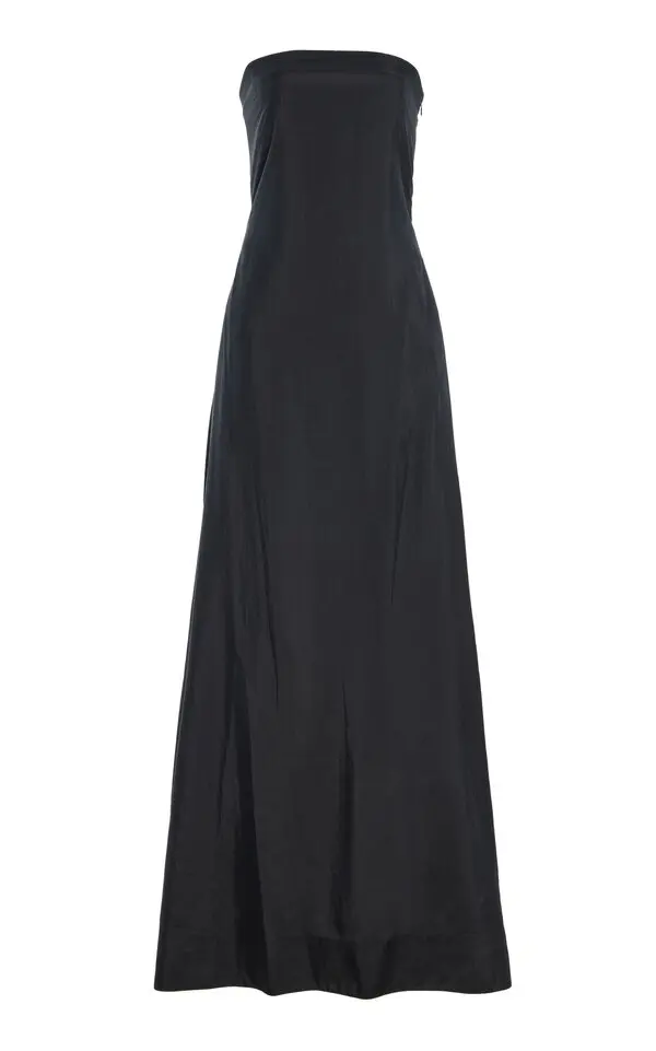COLLEEN ALLEN Strapless Silk Taffeta Gown