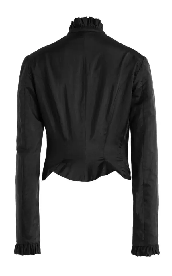 COLLEEN ALLEN Button Bodice Silk Taffeta Jacket - Black