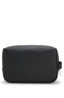 BOSS Toiletry Bag In Smooth Nappa-look Fabric