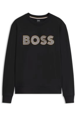 BOSS Cotton-terry Sweatshirt With Logo Detail