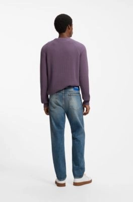 Hugo Slim-fit Jeans In Medium- Stonewashed Stretch Denim