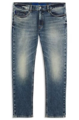 Hugo Slim-fit Jeans In Medium- Stonewashed Stretch Denim