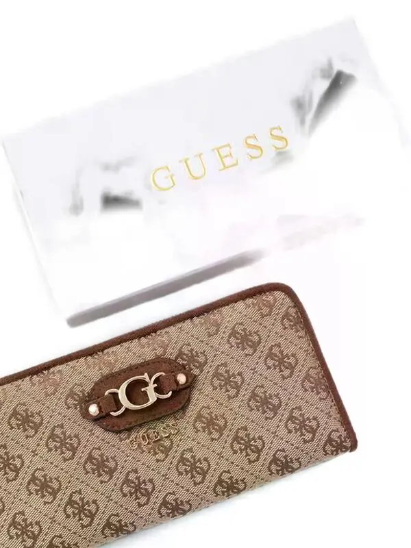 Guess Maxi Samantha Monogram-print Logo-plaque Wallet
