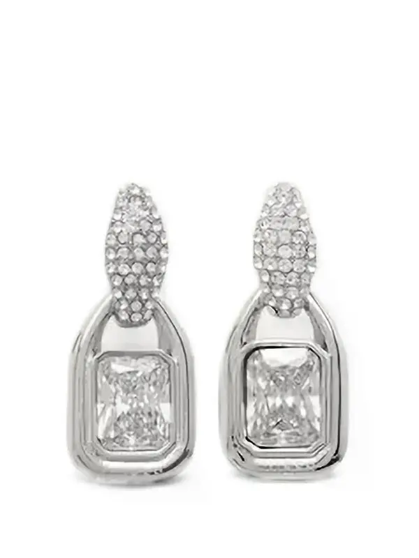 Guess Radiosa Crystal-embellished Drop Earrings - Silver