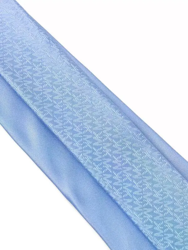 Michael Kors Monogram-pattern Silk-blend Tie And Pocket Square Set