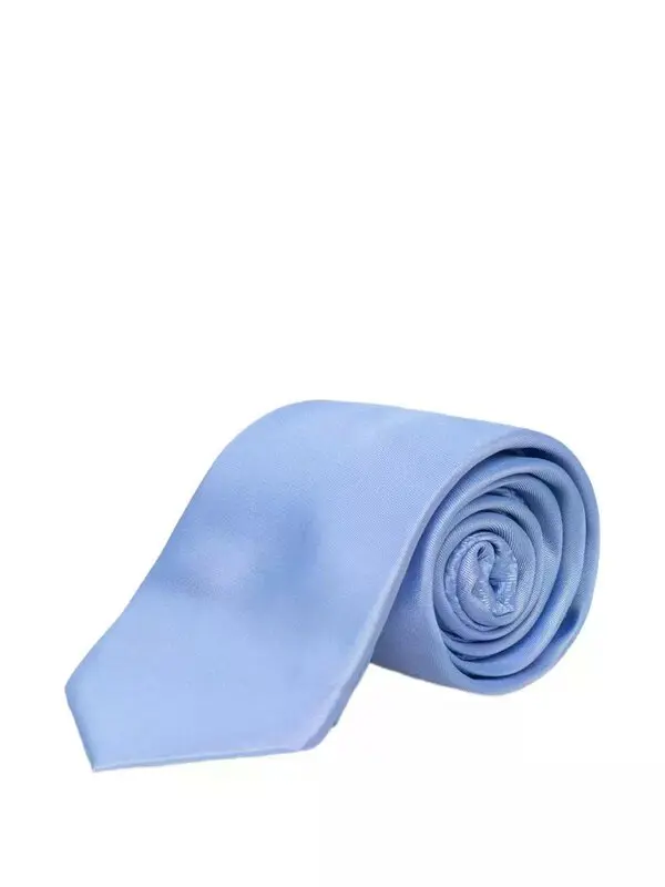 Michael Kors Monogram-pattern Silk-blend Tie And Pocket Square Set - Blue