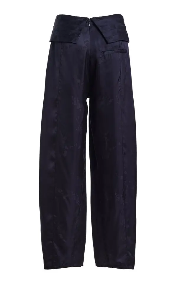 KALLMEYER Clemence Wide-leg Cummerbund Pants - Navy
