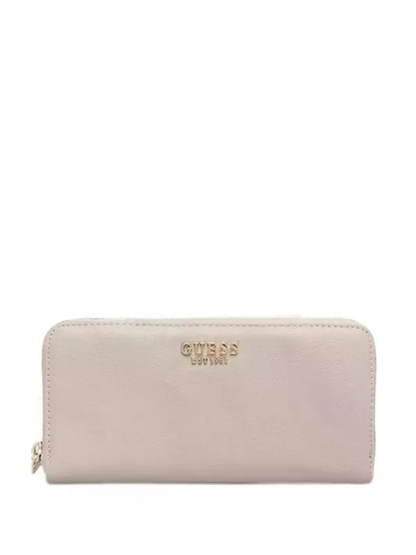 Guess Amorette Logo-plaque Zip-around Wallet - Neutrals