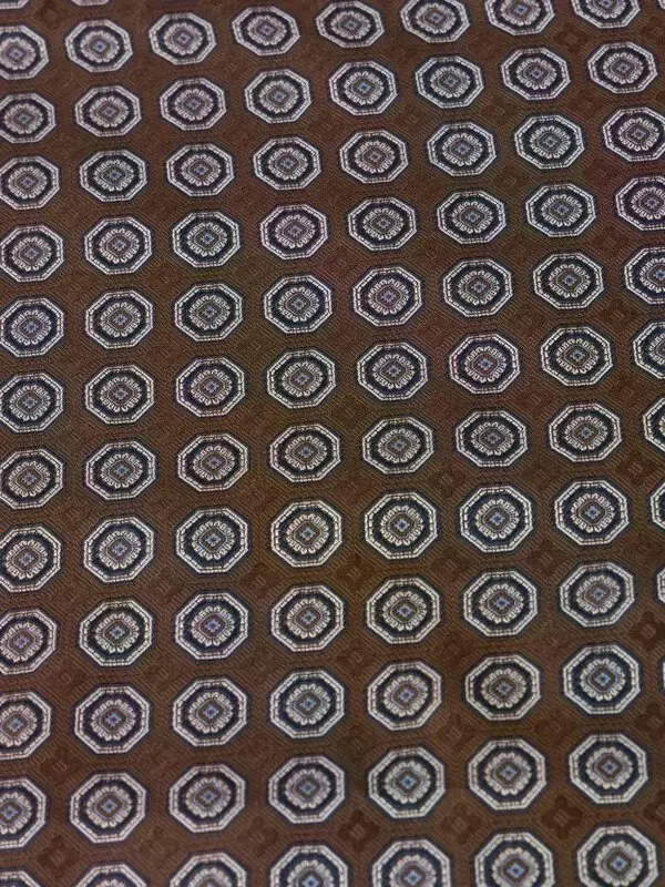 Michael Kors Geometric-pattern Tie And Pocket Square Set - Brown
