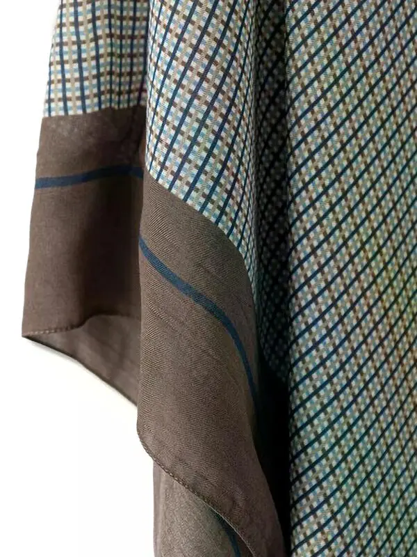 Guess Checked Fringed-edge Scarf