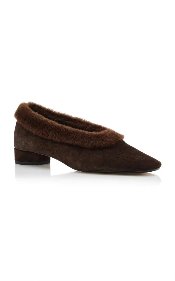AeydĒ Delia Shearling Pumps