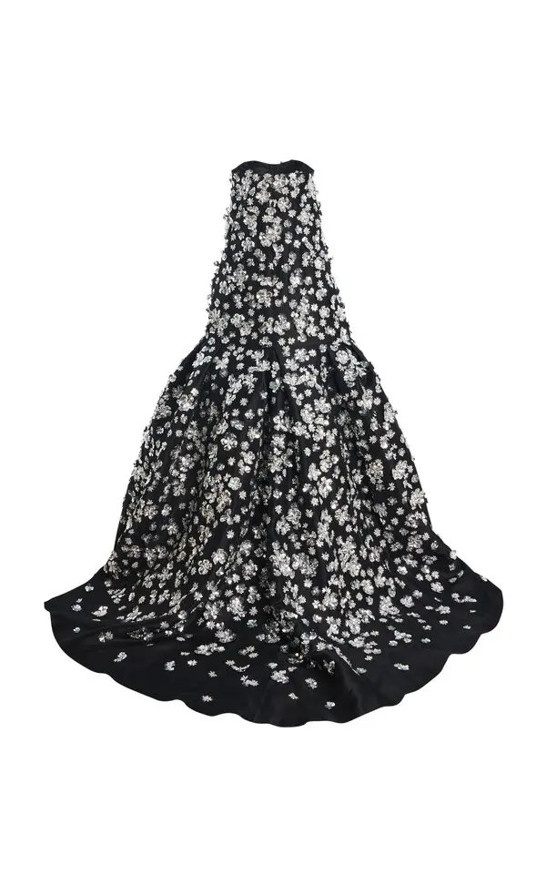 Carolina Herrera Embellished Silk Gazar Gown