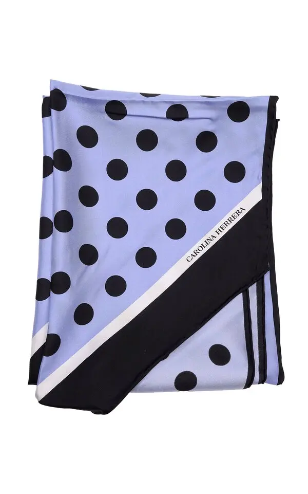 Carolina Herrera Square Single Silk Twill Scarf 90 X 90 Cm