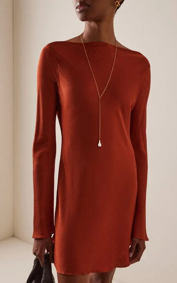 Bondi Born Ardea Cowl Back Satin Mini Dress