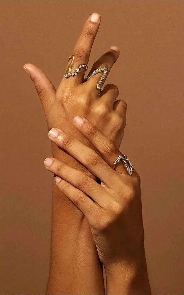 MILAMORE Kintsugi Victoria Float-pave Diamond Ring